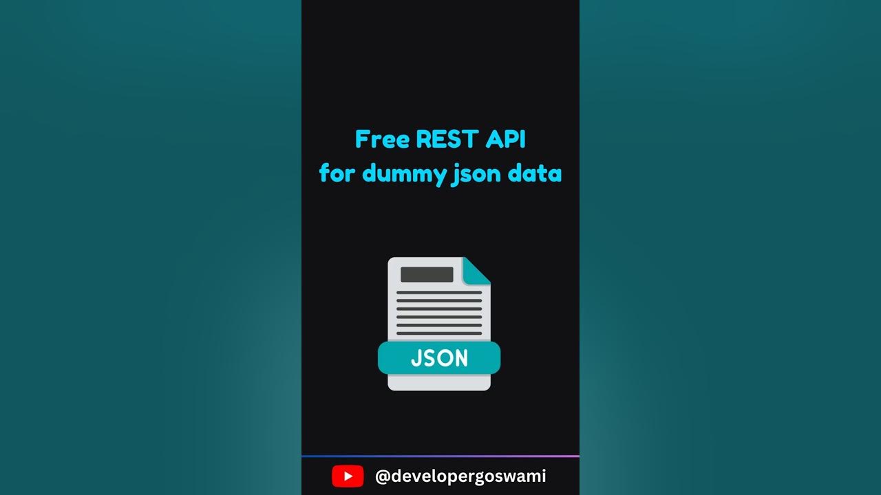 Free REST API For Dummy JSON Data - YouTube
