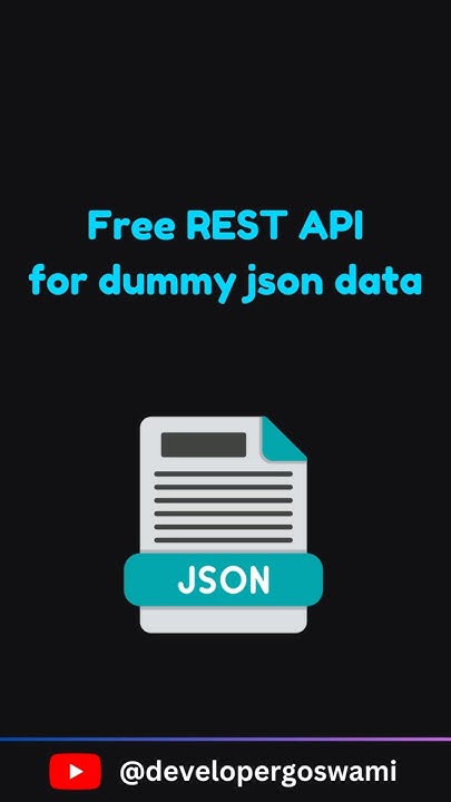 Free REST API For Dummy JSON Data - YouTube