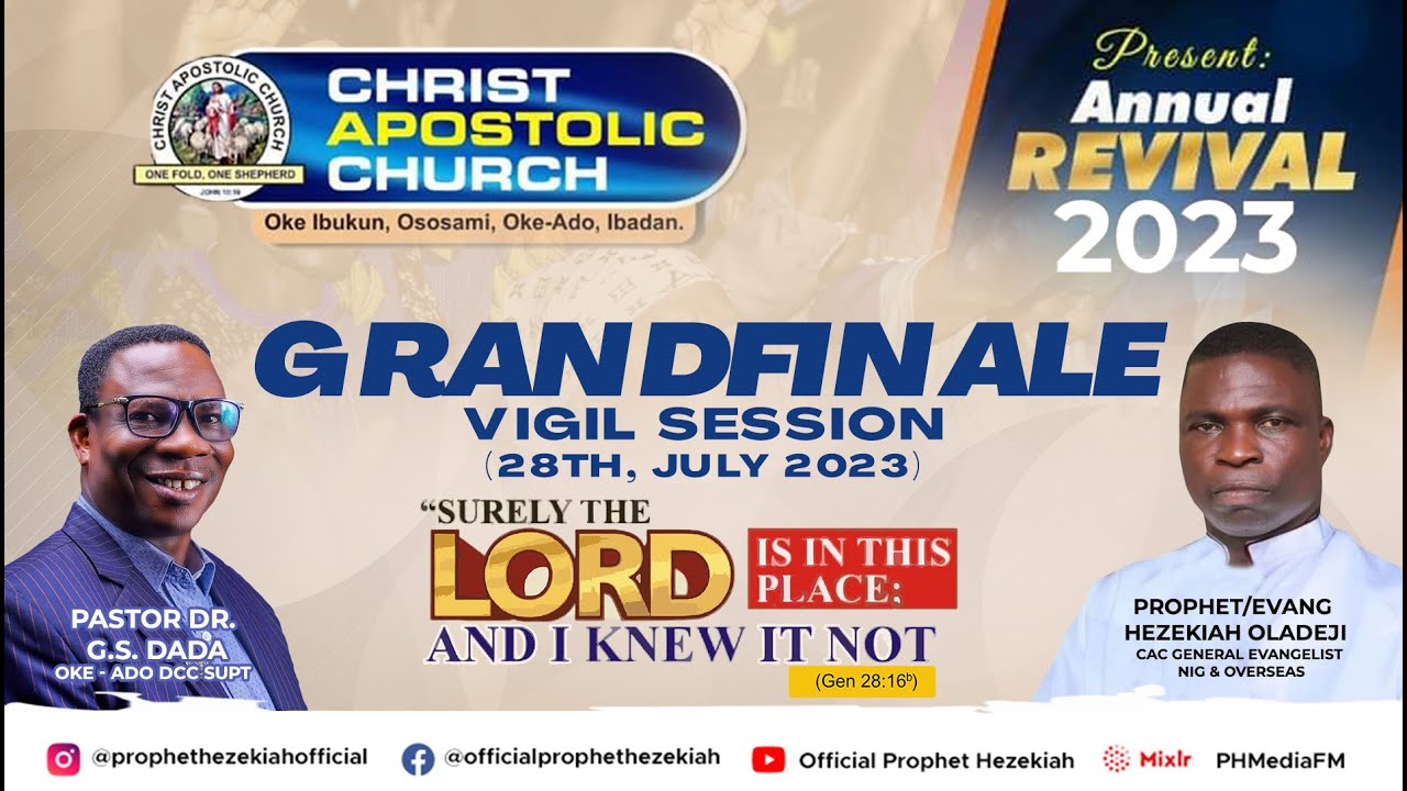 PROPHET HEZEKIAH OLADEJI MINISTERING Live @ CAC OKE-IBUKUN, ANNUAL REVIVAL "OSOSAMI | GRAND ...