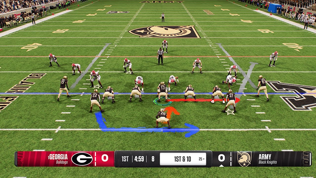 Full Triple Option Gameplay! | College Football 25 - YouTube