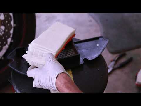 How to make your own motorcycle air filter - YouTube