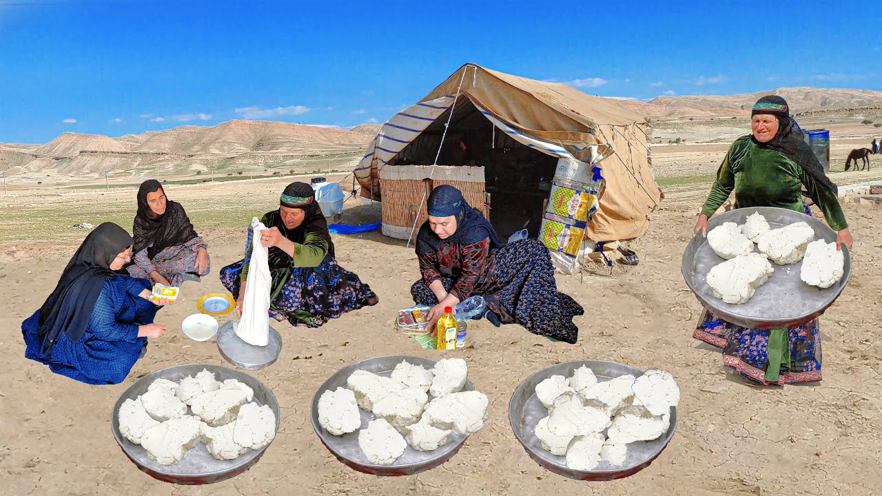 IRAN Village Cooking: How to make cheese with fresh milk and chicken ...