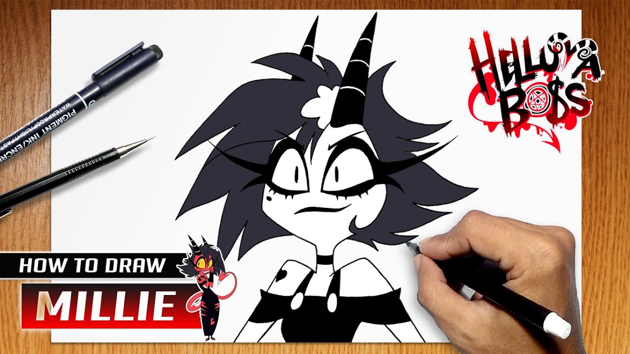 How to draw Millie from Helluva Boss - YouTube