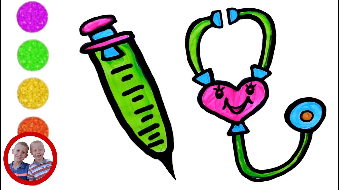 Doctor set toys drawing | Draw a doctor set with Mike and Jake | Doctor ...