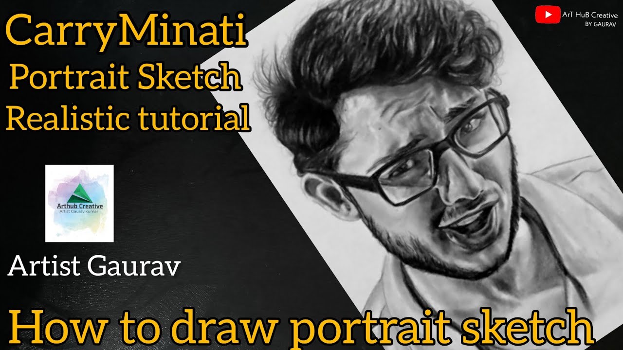 #yalgaar #carryminati #Gauravarthubcreative || Carry Minati sketch ...