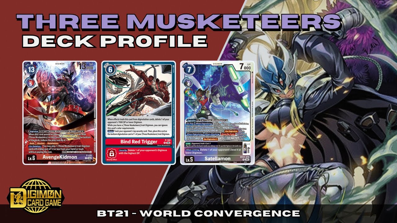 BT21: Three Musketeers Deck Profile | Digimon Card Game - YouTube