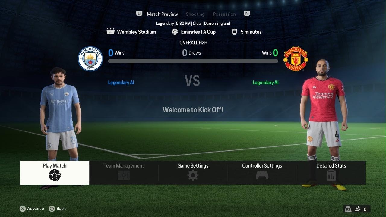 FC24 PS5 FACUP Final Manchester City VS Manchester united - YouTube