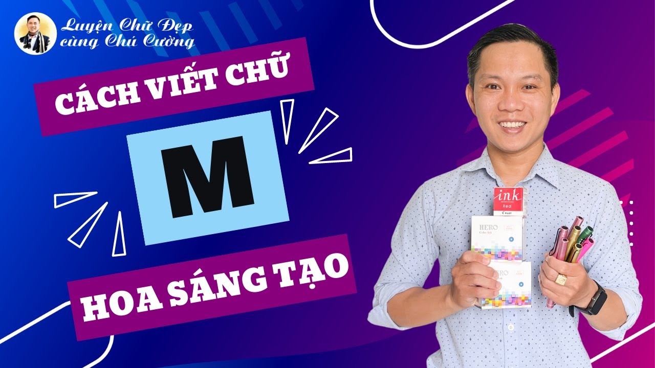 Dạy bé viết chữ M hoa sáng tạo đơn giản, dễ viết - YouTube
