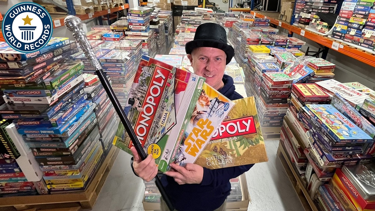 Largest Collection of Monopoly Boards - Guinness World Records - YouTube