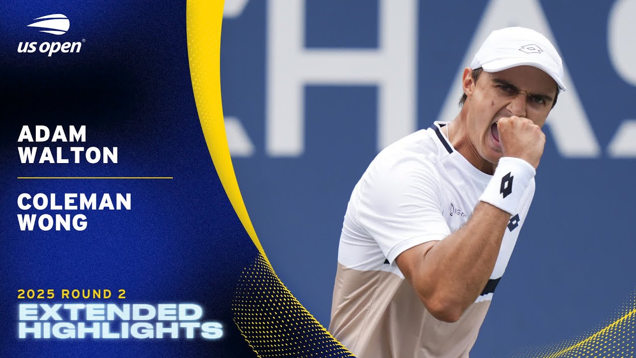 Adam Walton vs. Coleman Wong Extended Highlights | 2025 US Open Round 2 ...
