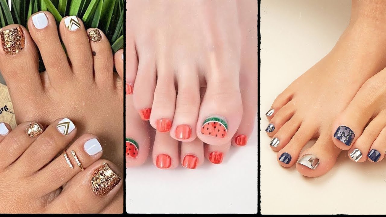 Latest Toe Nail paint styles - YouTube