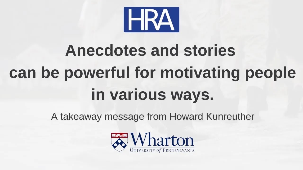 Takeaway Short: Anecdotes and stories can be powerful for motivating ...