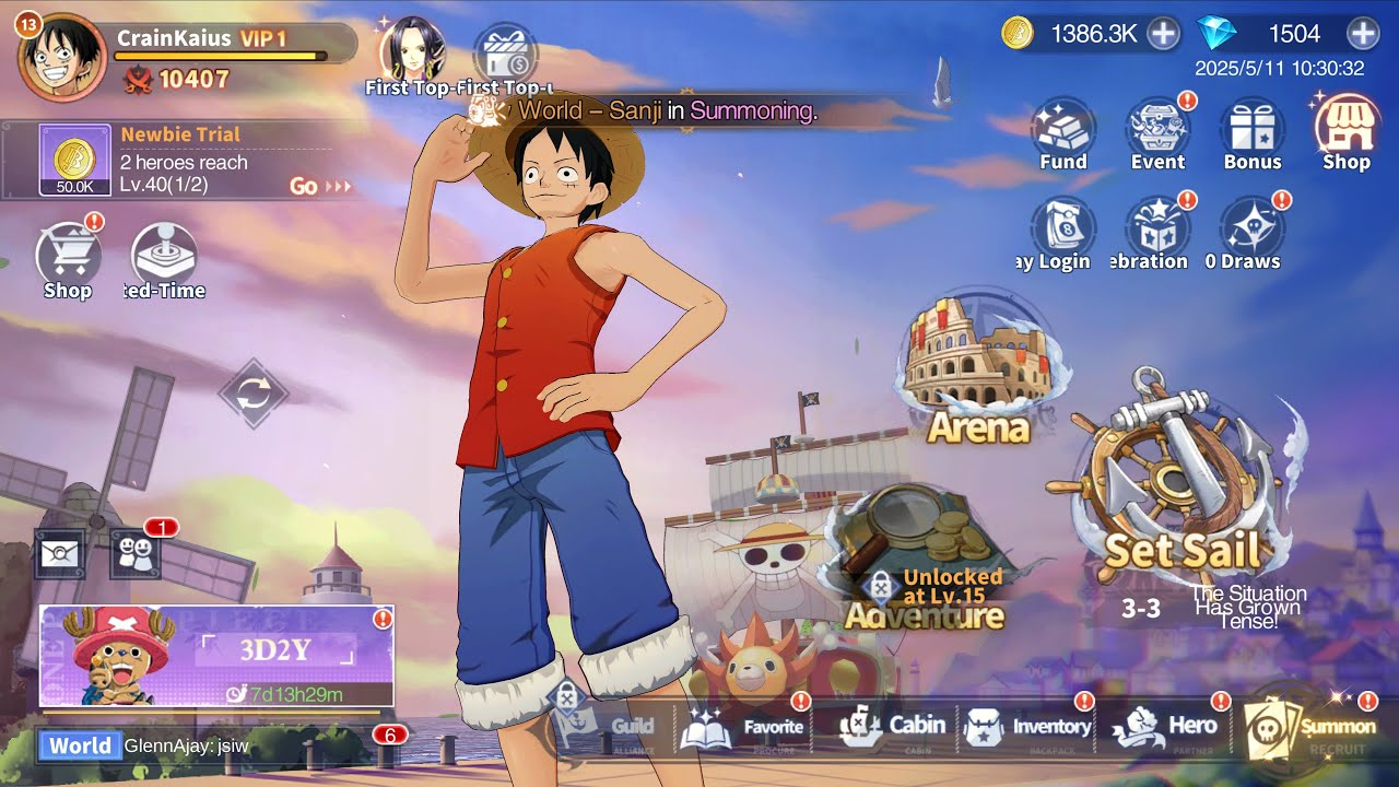 SELAMAT MALAM GES WHEN YA UR B10 - ONE PIECE GRANDLINE VANGUARD - YouTube