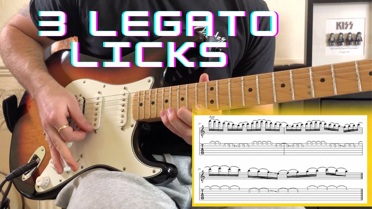 HAND WORKOUT - 3 Legato BUILDING Guitar Licks (Intermediate) - YouTube