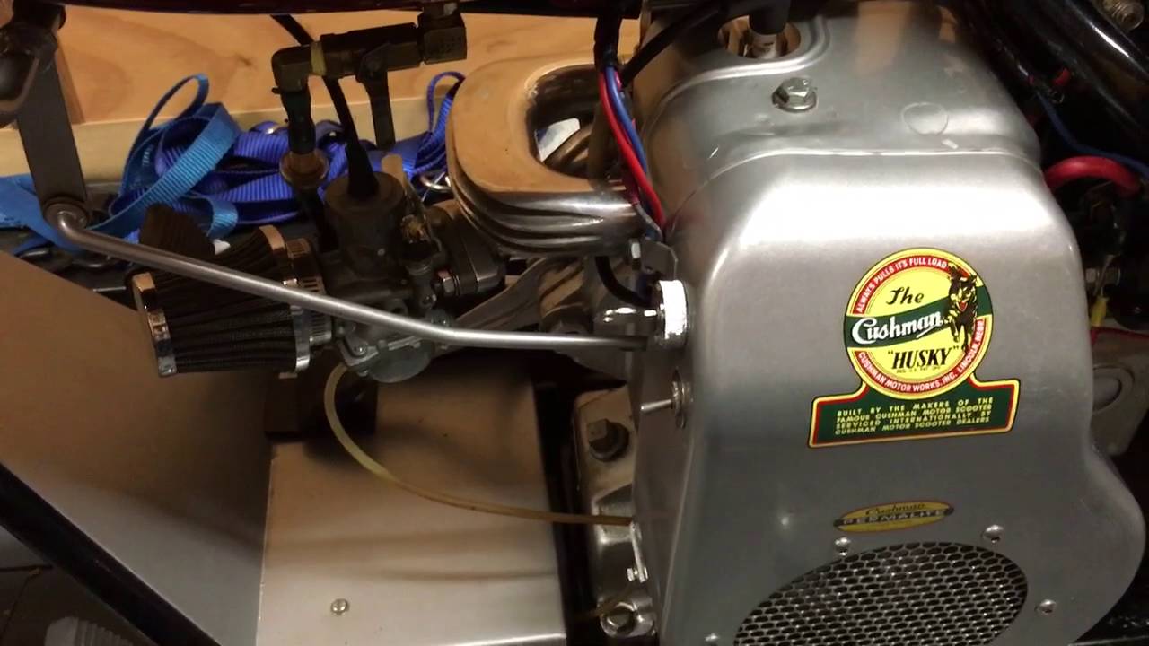 1958 Cushman Husky electric start - YouTube