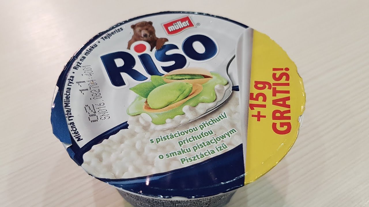 Müller Riso Pistachios Milk Rice Opening - YouTube