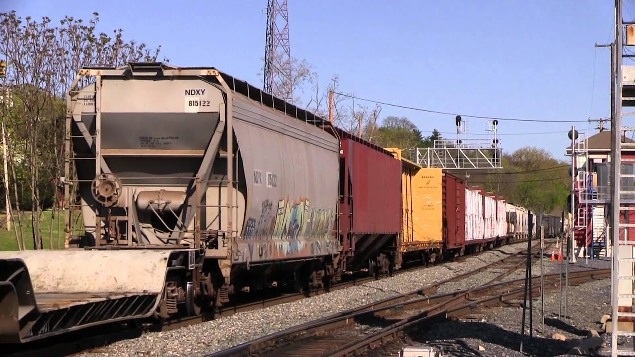 CSX Mixed Freight & Amtrak Capitol Limited - Brunswick, Maryland - YouTube