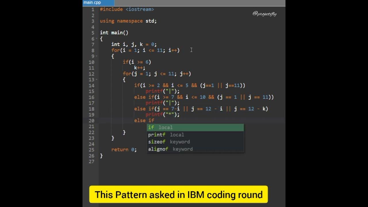#29 |Programming for beginners| |C Language |Pattern printing|#coding #c #pattern #code #ibm # ...