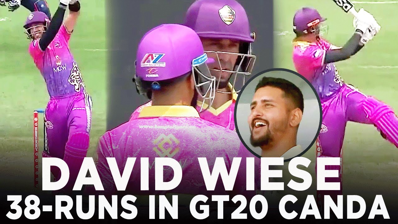 David Wiese Unbeaten 38 Runs in 17 Balls in GT20 Canada League 2024 | M6A1K - YouTube