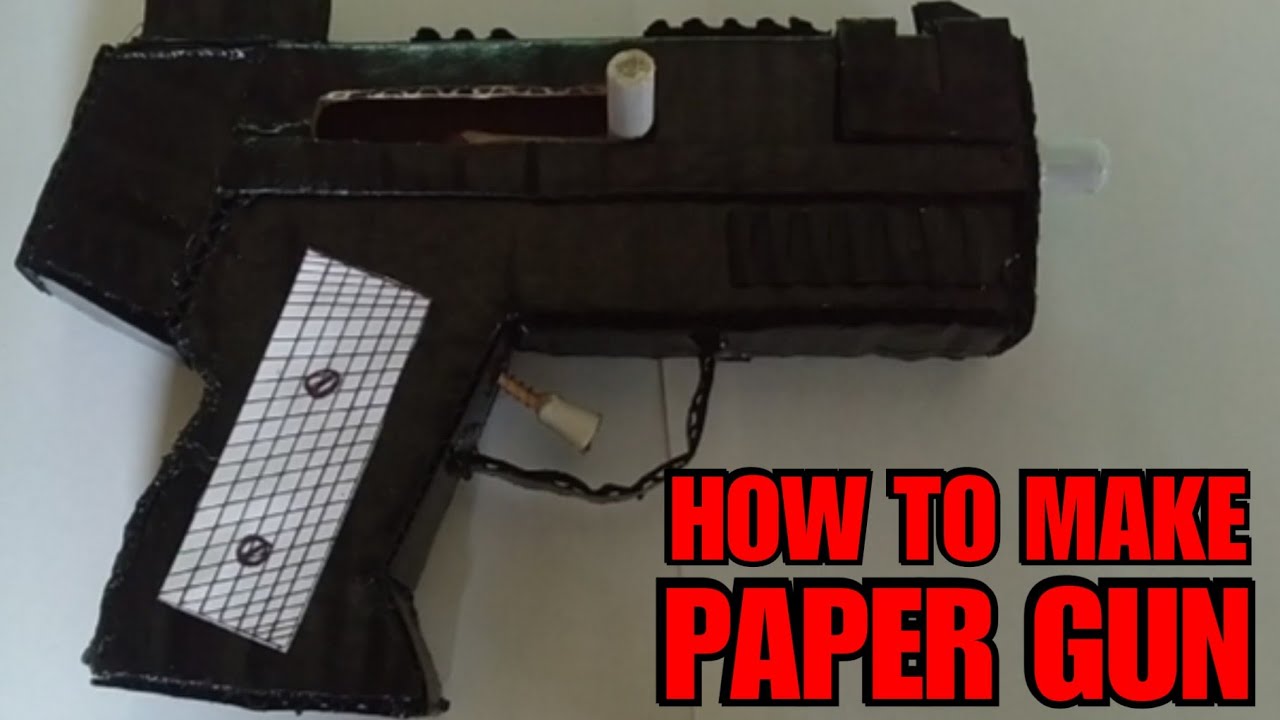 How to make Cardboard Gun in just 5mins (Very Simple) - YouTube