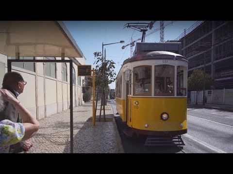 Portugal, Lisbon, tram 15 ride from Avenida 24 de Julho to Calvário