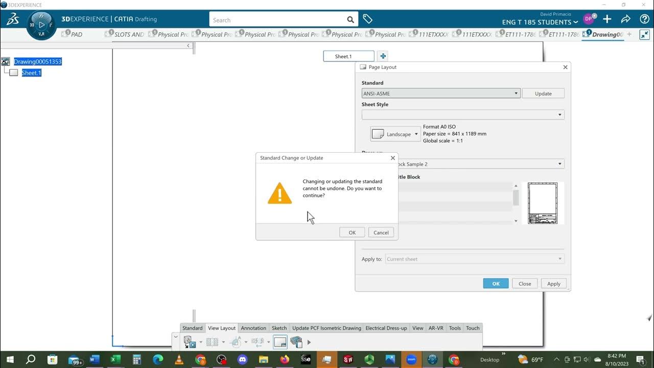 Borders for CAD Drawings CATIA 3D Experience Insert a border Part 2 - YouTube