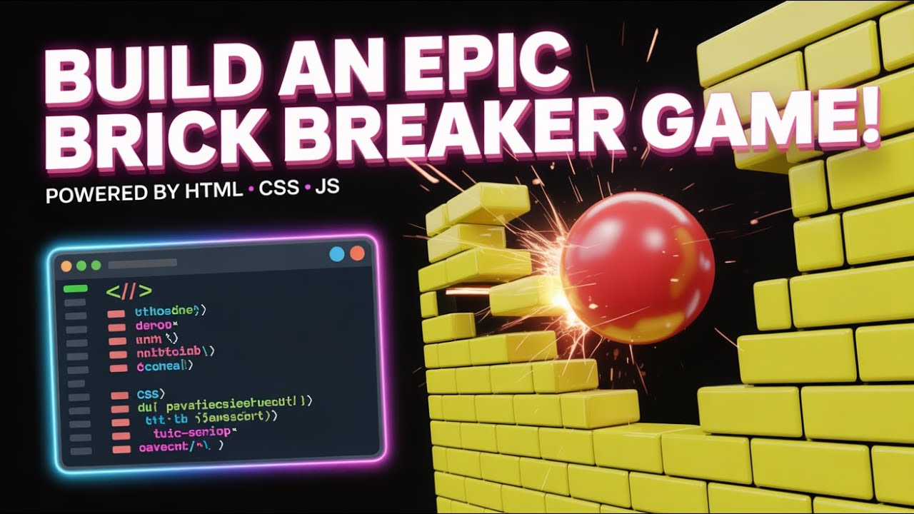 Brick Breaker Game Mini Project in HTML, CSS & JavaScript | Full Source Code - YouTube