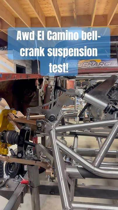 Awd Elcamino front bell-crank pushrod suspension test! - YouTube