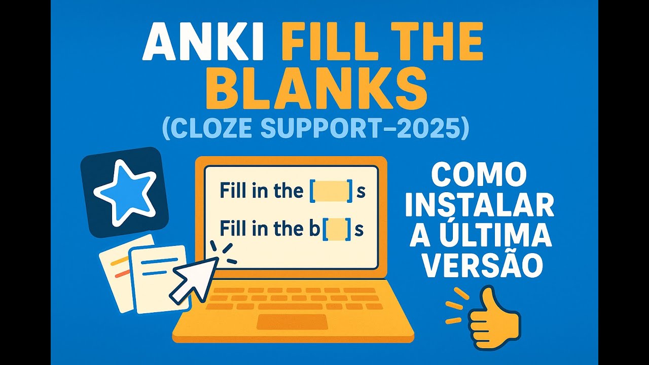 Como instalar a Extenção do ANKI Fill the blanks Multiple type cloze ...