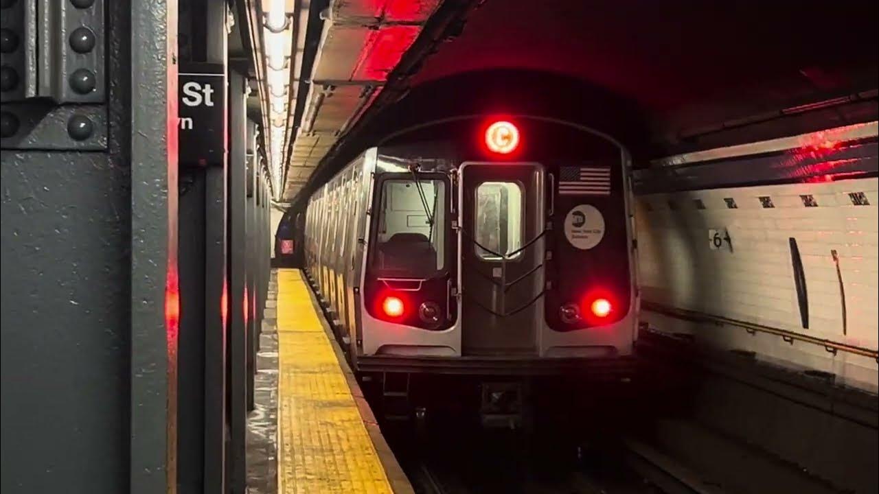MTA New York City Subway Euclid Avenue Bound Bombardier R179 (C) Train @ High Street - YouTube