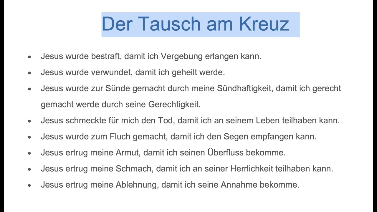 Derek Prince: Der Tausch am Kreuz (deutsche Stimme mit Text) - YouTube