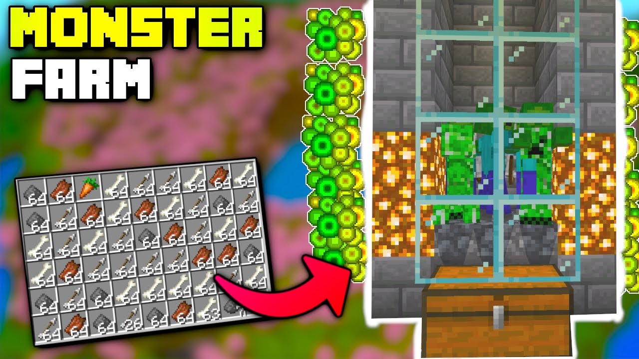 Diese Einfache Monster Farm Brauchst du in der 1.21 Minecraft Bedrock ...