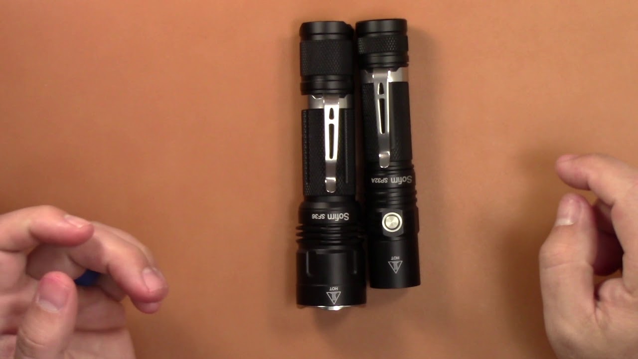Sofrin SF36 Flashlight Review-1070 Lumens! - YouTube