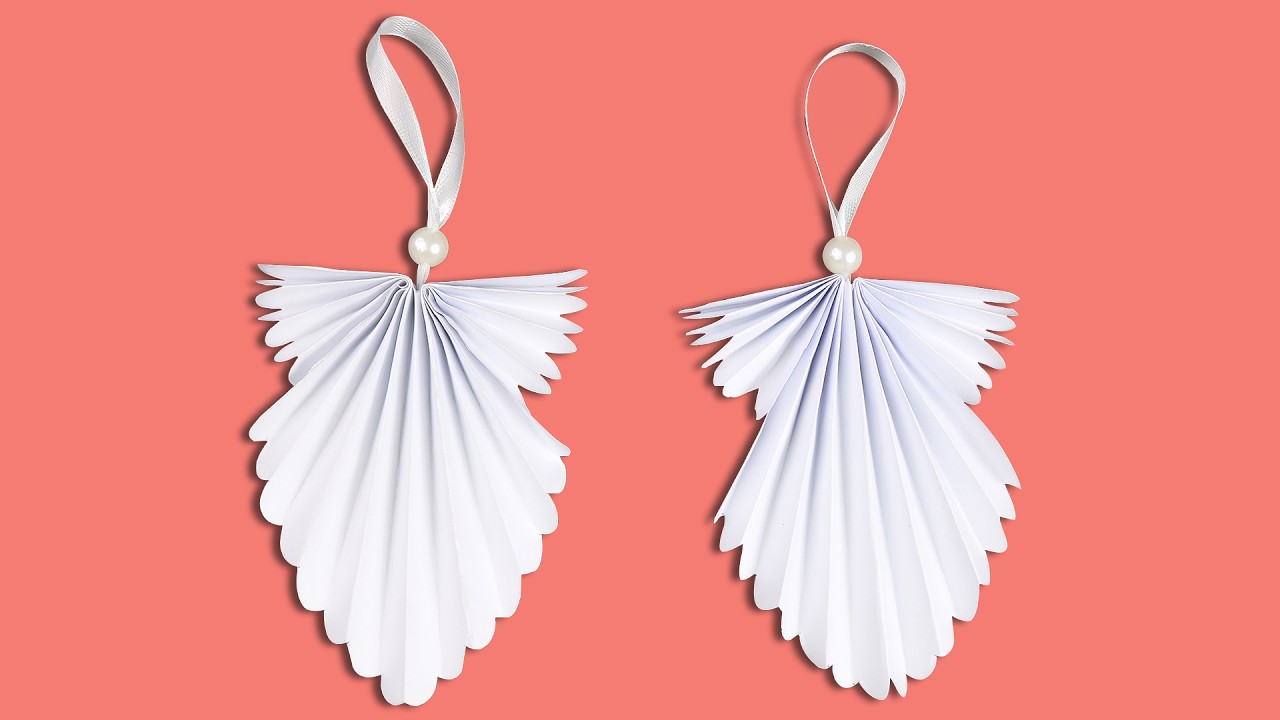 How To Make A Paper Angel | Paper Angel Ornament | Christmas Craft ...