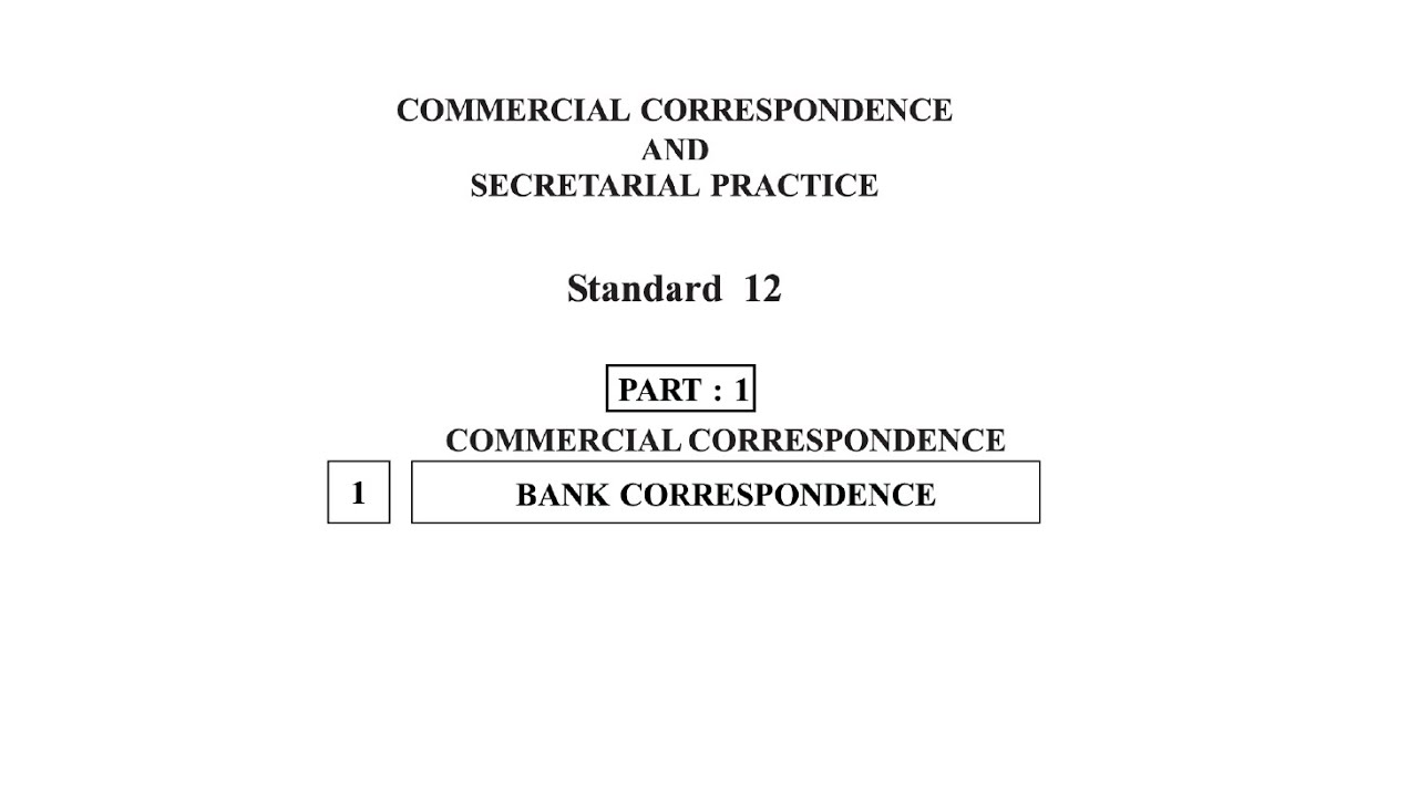 Bank correspondence letter - YouTube