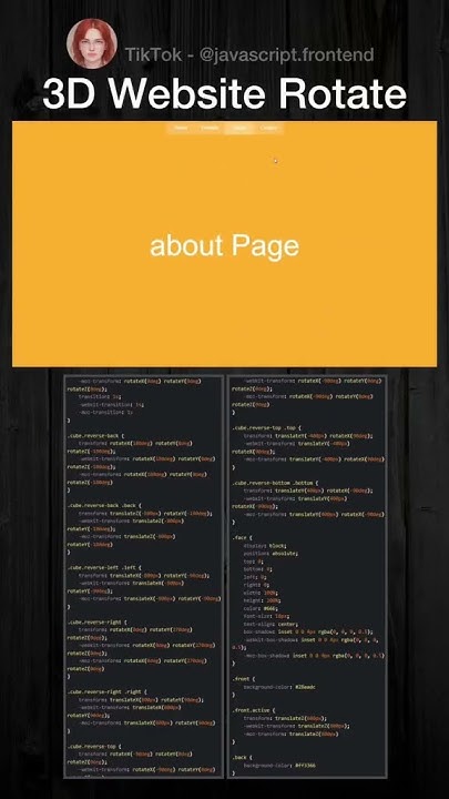 3d Website Rotate Css Html Javascript Css Frontend Javascript Css3code Frontenddeveloper 5068