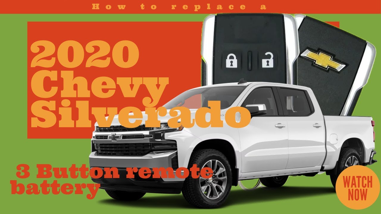 How to replace a 2020 Chevy Silverado 3 Button remote battery - YouTube