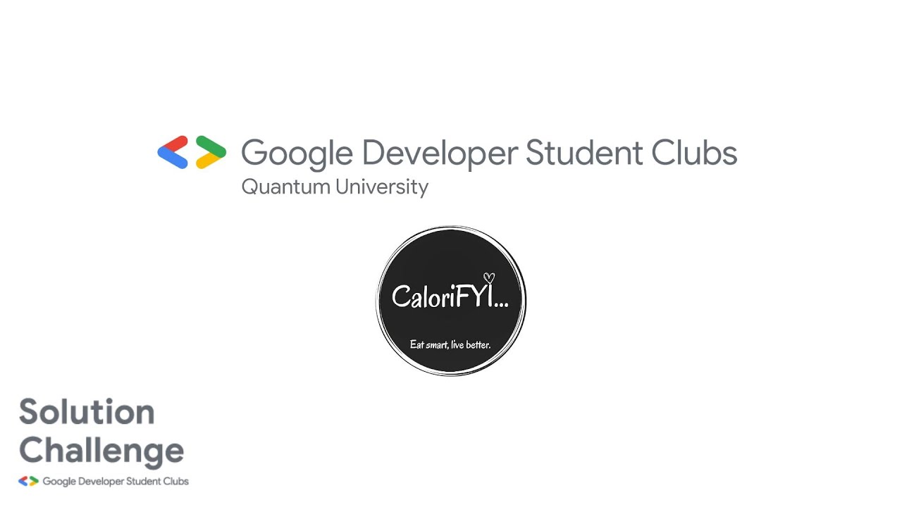 CaloriFYI - GDSC Solution Challenge 2023 - YouTube