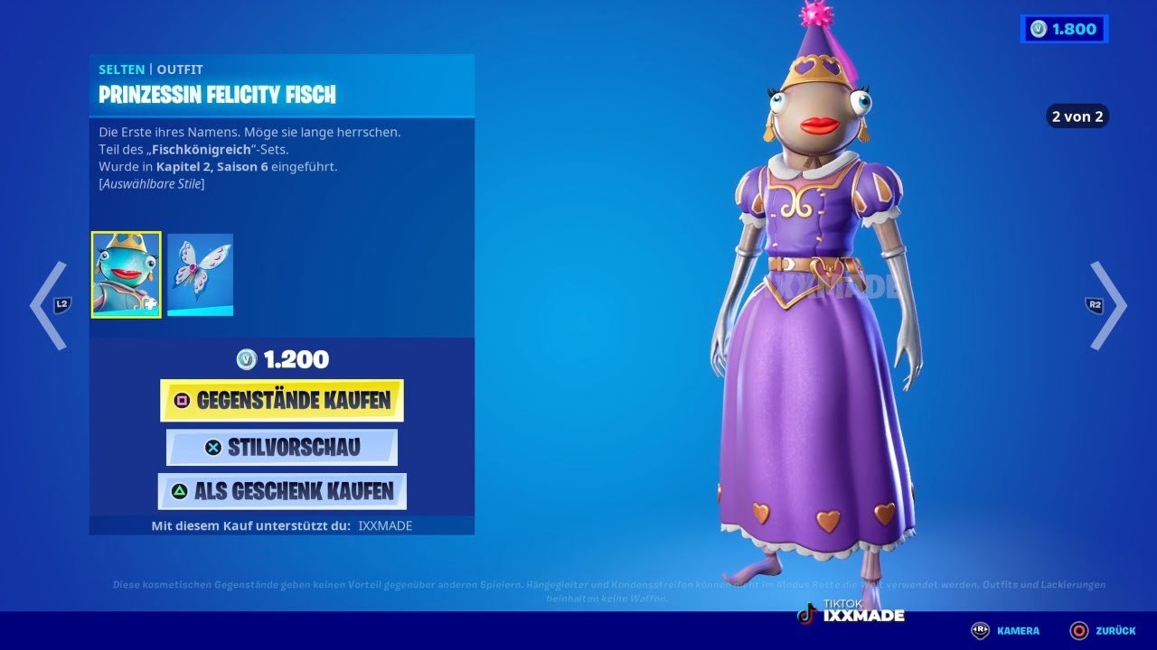 Fortnite Prinzessin Felicity Fisch Skin - YouTube