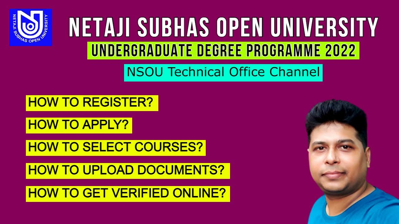 NSOU Undergraduate Degree Programme | BDP Online Application Form 2022 ...