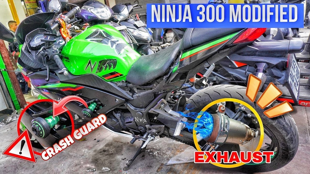 Loudest Exhaust Installed in Ninja 300 !! 🔥 Ninja 300 Crash Guard ...
