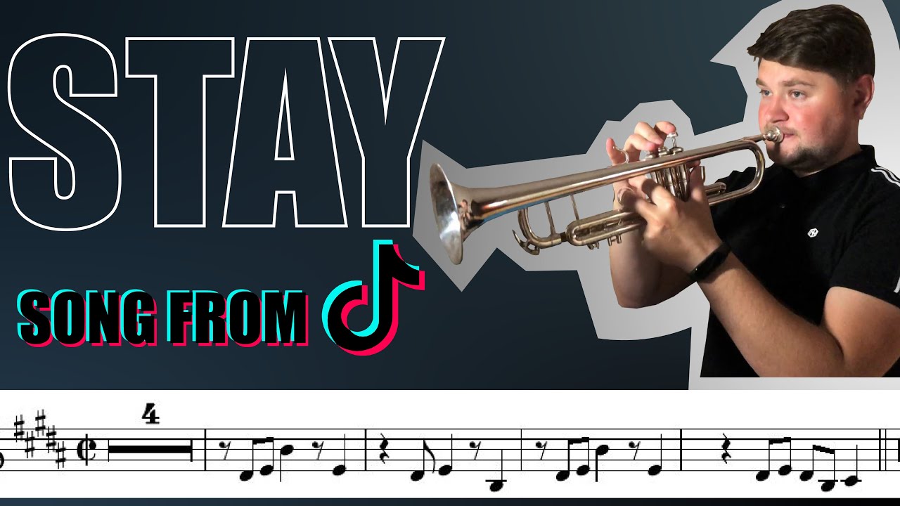 Stay - Kid Laroi (with Sheet Music / Notes) ft. Justin Bieber - trumpet ...