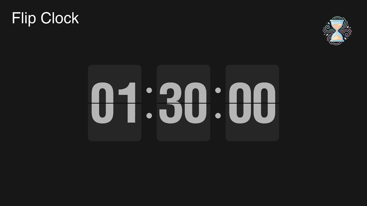 1 Hour 30 Minute Timer ⏱️ Flip Clock Countdown | Movie Length Timer ...