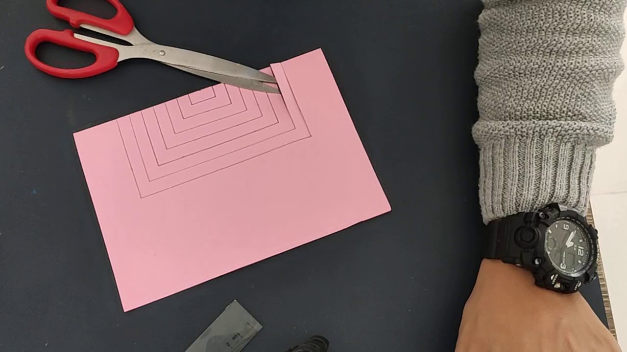 Amazing diy Wave Pop Up Card Tutorial make and learn Part 3 - YouTube