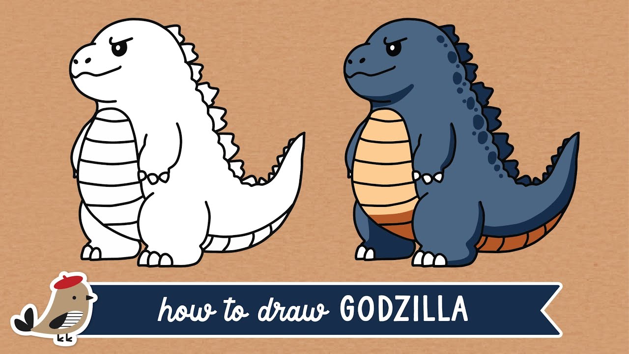 How To Draw Godzilla | Easy Drawing For Kids - YouTube