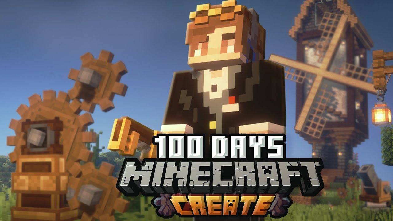 I Spent 100 Days in Minecraft Create Mod! - YouTube