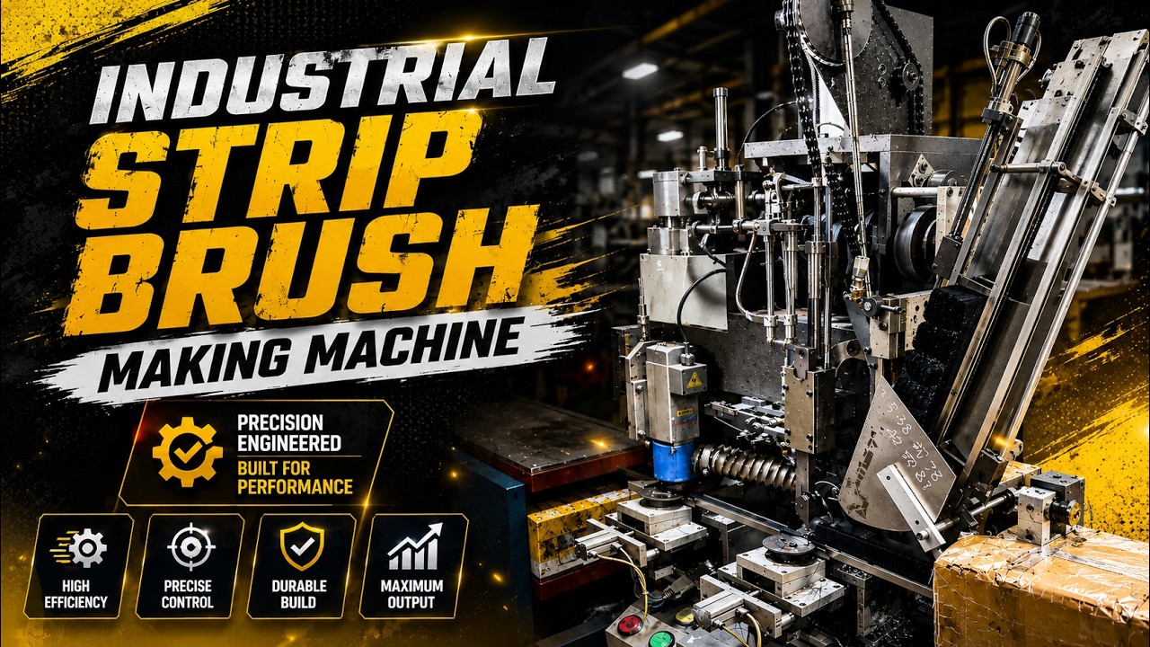 Smart Strip Brush Machine for High Speed Production - YouTube