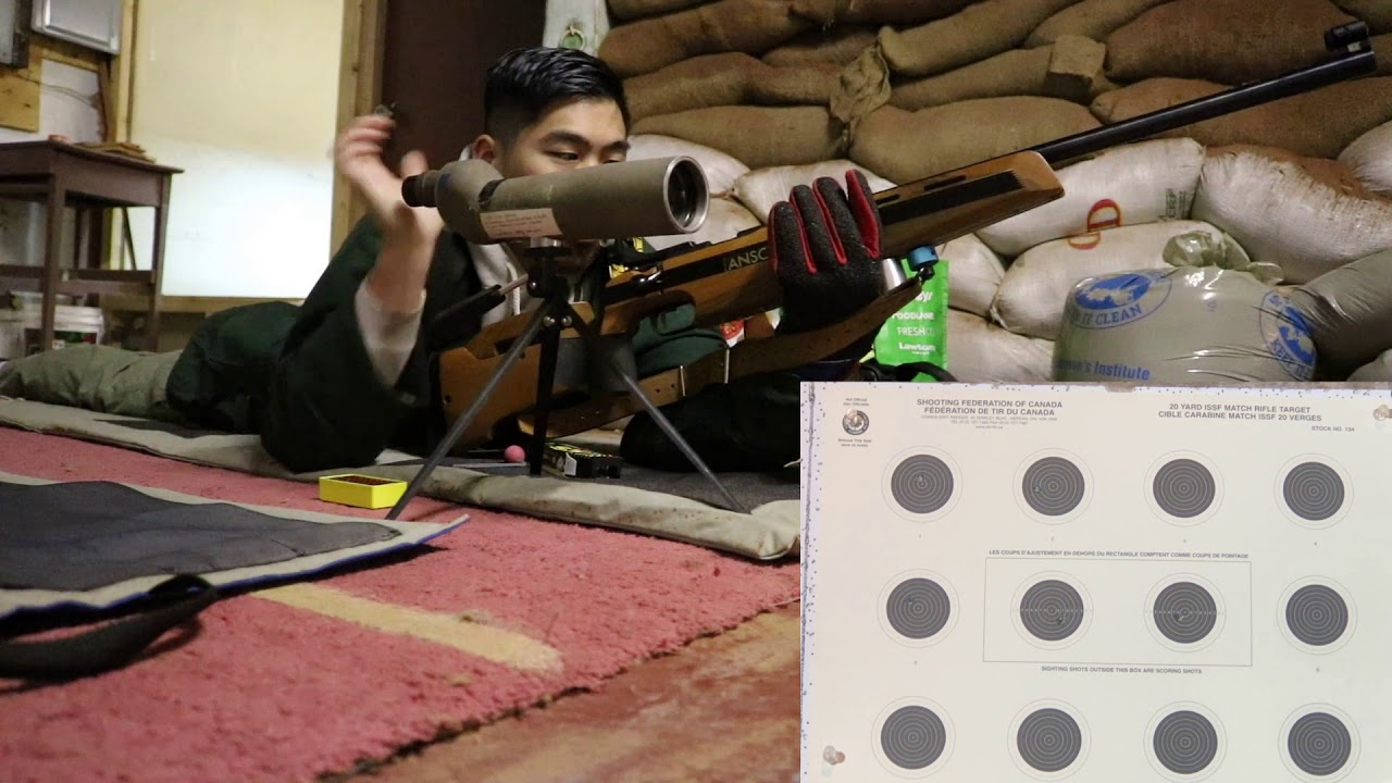 HTSS#84 Anschutz 1903 Smallbore ISSF target 20yards 1/5 - YouTube
