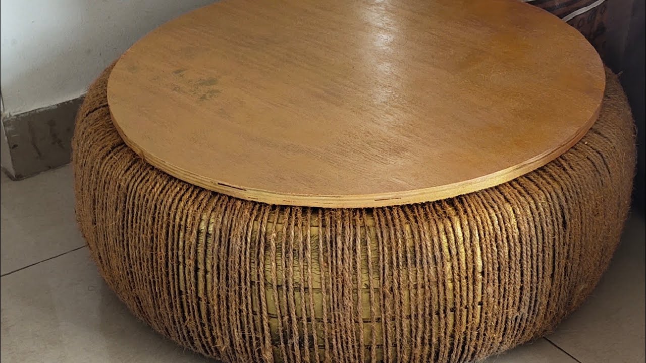 Simple and easy way of making tyre table at home. - YouTube