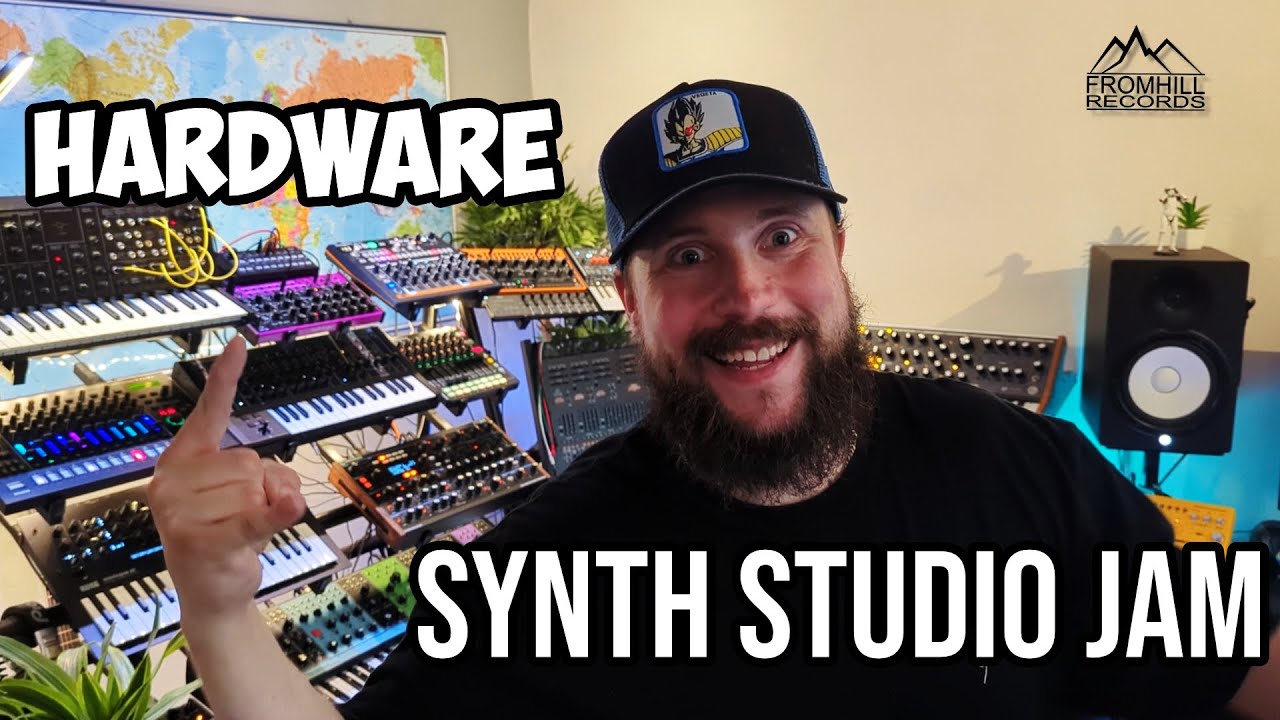 Studio hardware jam - Synths & drumcomputers - YouTube